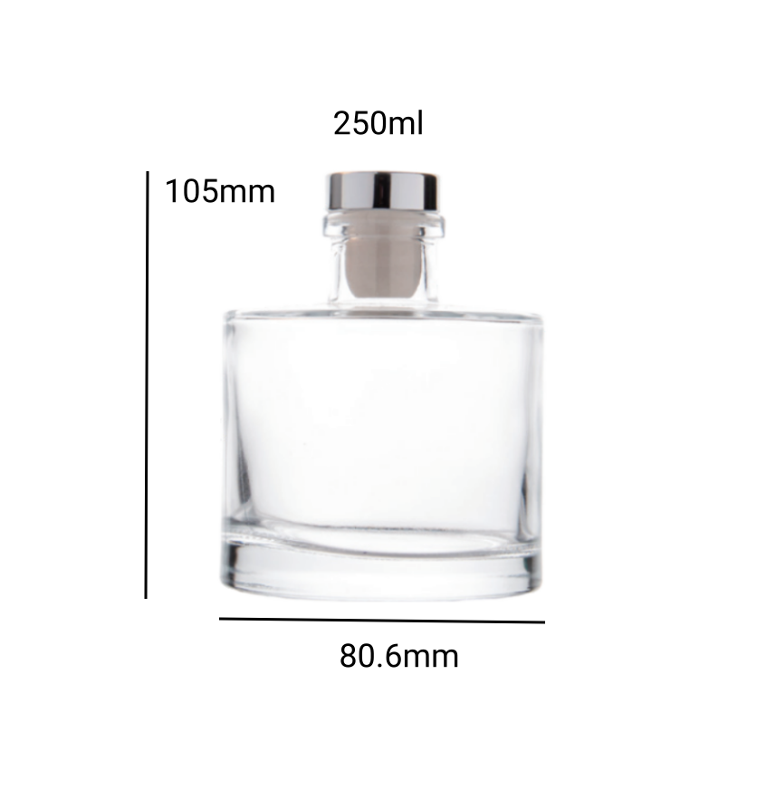 Smilebottles 250ml Screw Aroma Cylinder Glass Diffuser Bottle ...