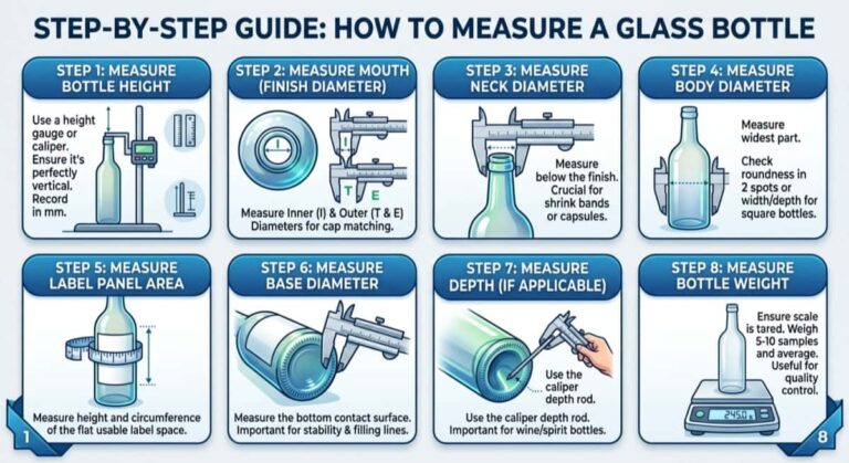 How to Measure Glass Bottle Dimensions - Smilebottles